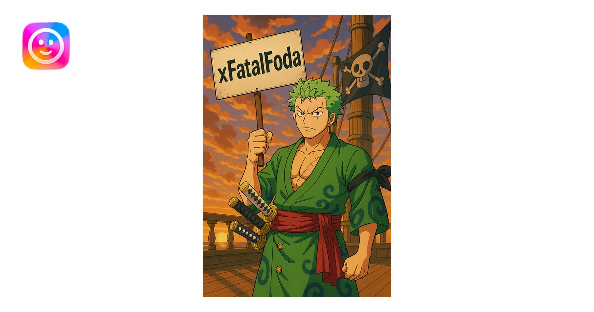 Transform the image of Zoro from One Piece into a more animated, lively ...