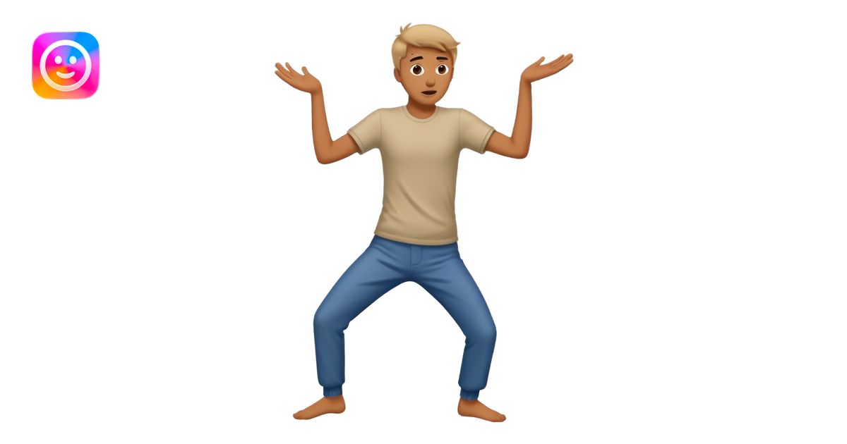 Man weirdly dancing in an abnormal way emoji | AI Emoji Generator