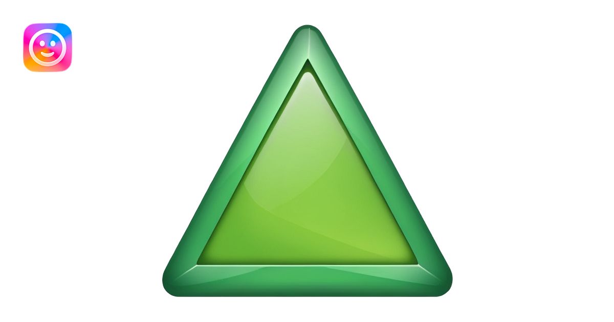 change color to green from red for 🔺 with same size emoji | AI Emoji ...