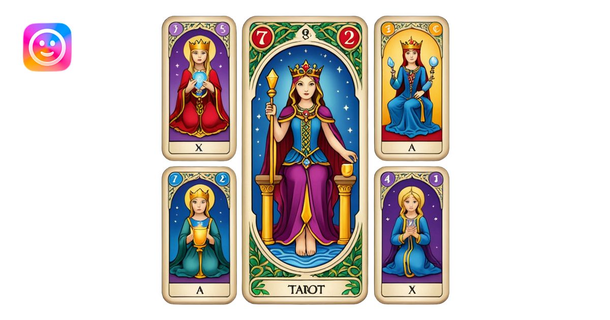 A deck of tarot cards emoji | AI Emoji Generator