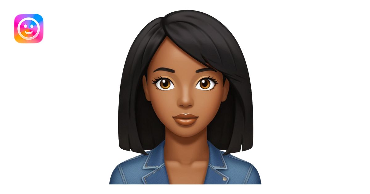 Kelly Rowland from Destiny's Child with black hair emoji | AI Emoji ...