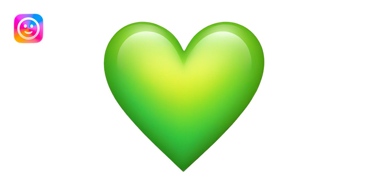 yellow-green heart emoji | AI Emoji Generator