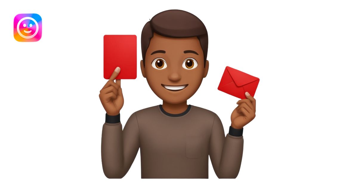 Eloji 🙂un carton rouge dans la main emoji | AI Emoji Generator