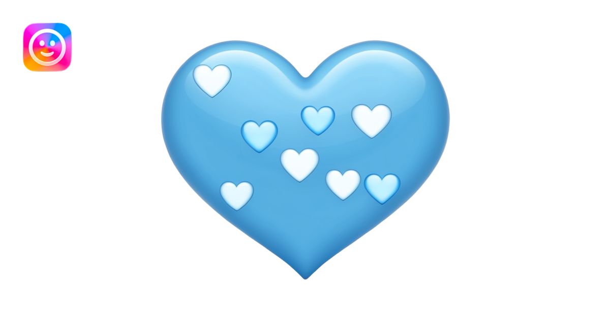 Light blue hearts emoji | AI Emoji Generator