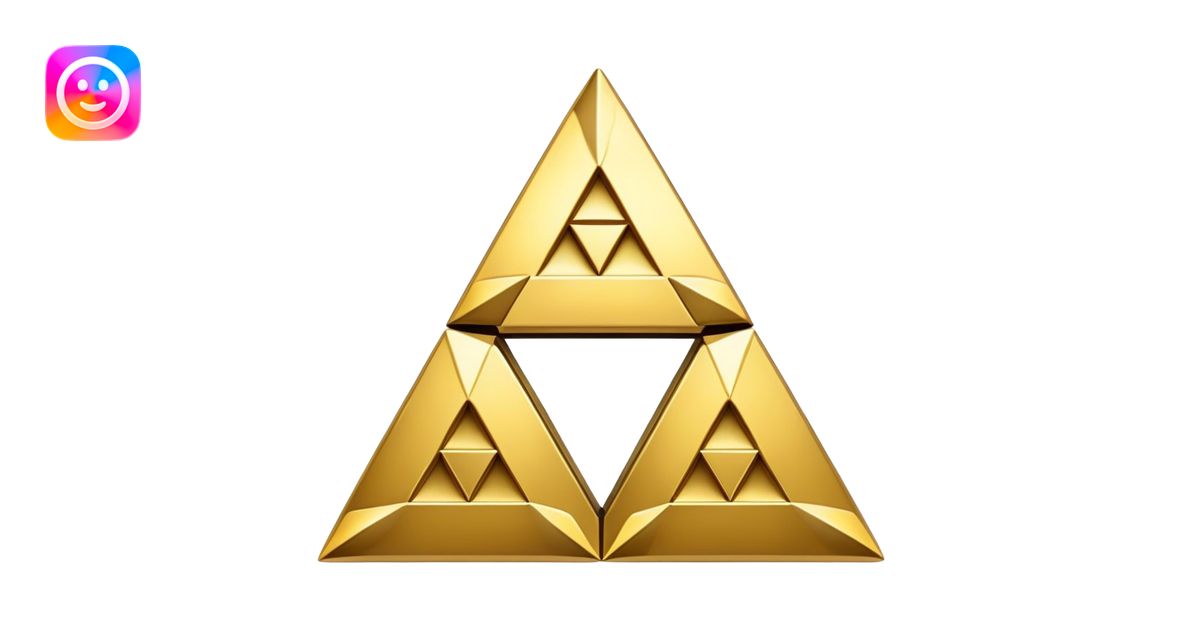 Triforce symbol from Legend of Zelda, three golden triangles arranged ...