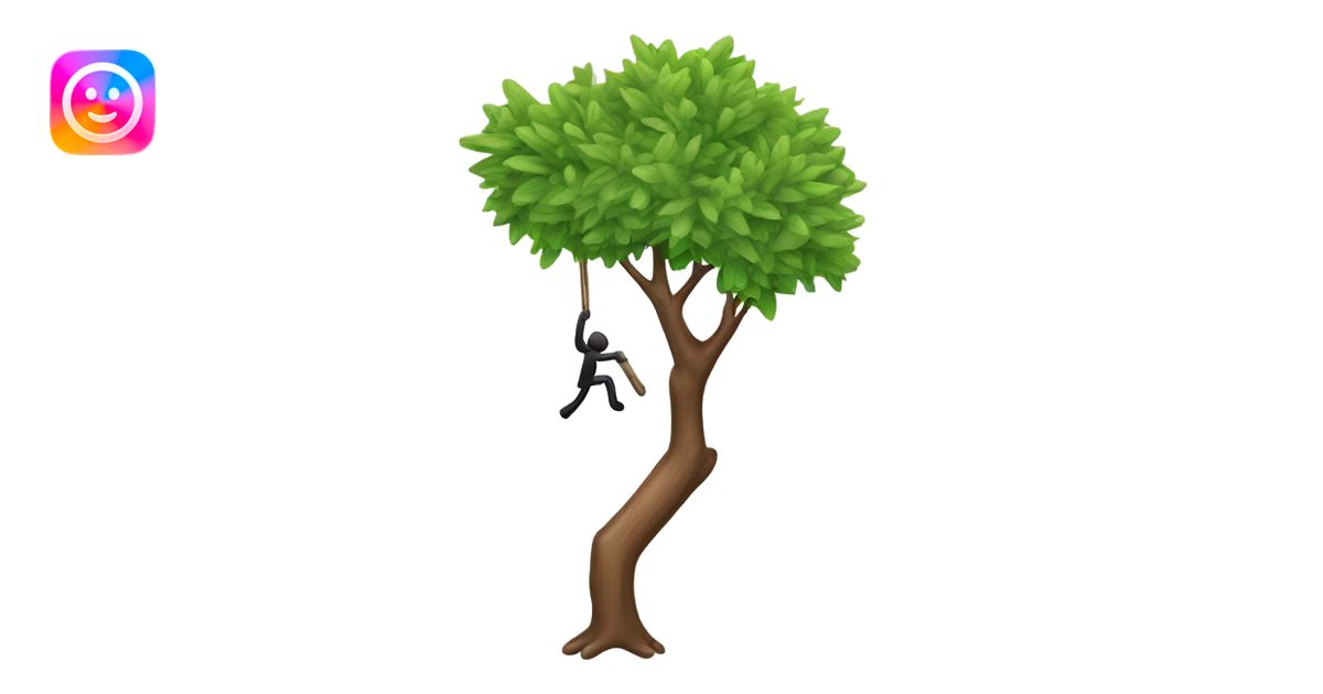 Stick figure hanging from a tree emoji | AI Emoji Generator