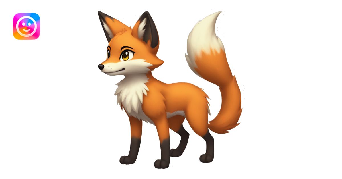Anthro Sona Fakemon Fox Full Body emoji | AI Emoji Generator