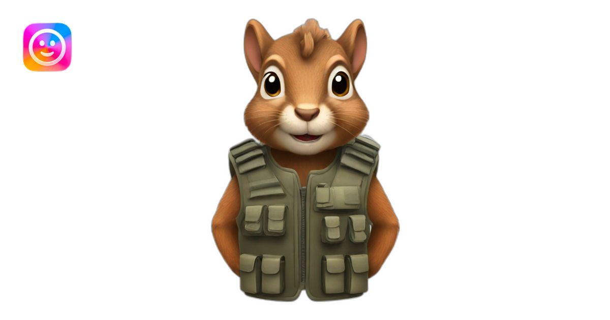 squirrel in a bulletproof vest emoji | AI Emoji Generator