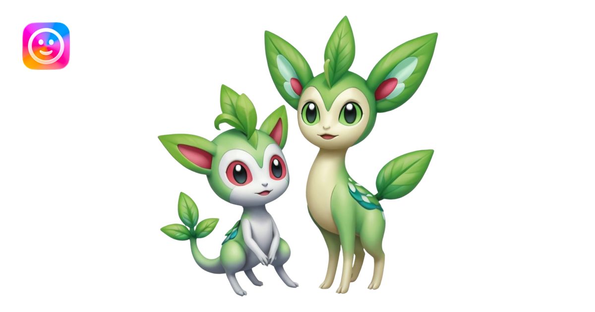 Meloetta-Celebi-Shaymin-Pokémon-Fakémon-creature emoji | AI Emoji Generator