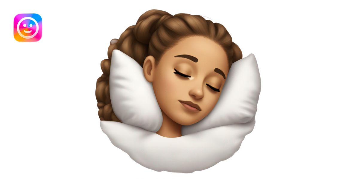 Hyper Realistic Ariana Grande asleep emoji | AI Emoji Generator