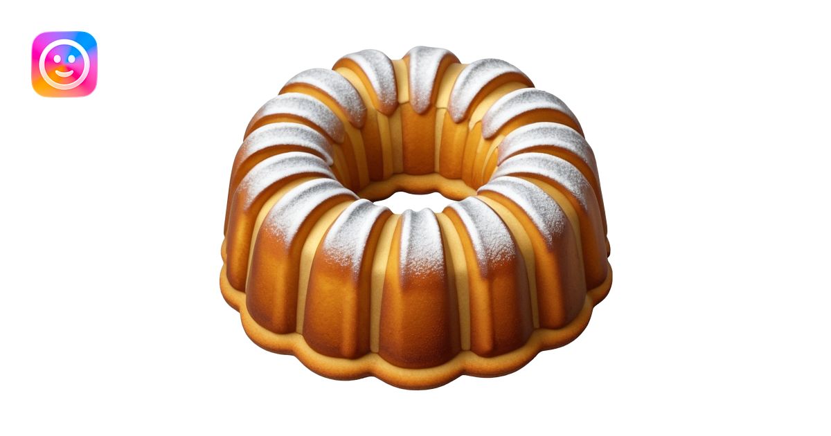 bundt cake with powdered sugar emoji | AI Emoji Generator