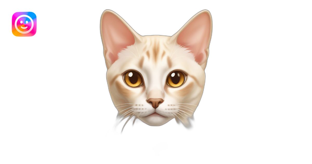 Flame point siamese cat emoji | AI Emoji Generator