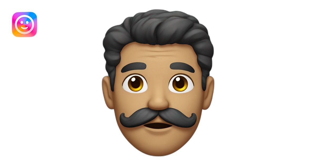 Muscle mustache expressive Cuban man emoji | AI Emoji Generator