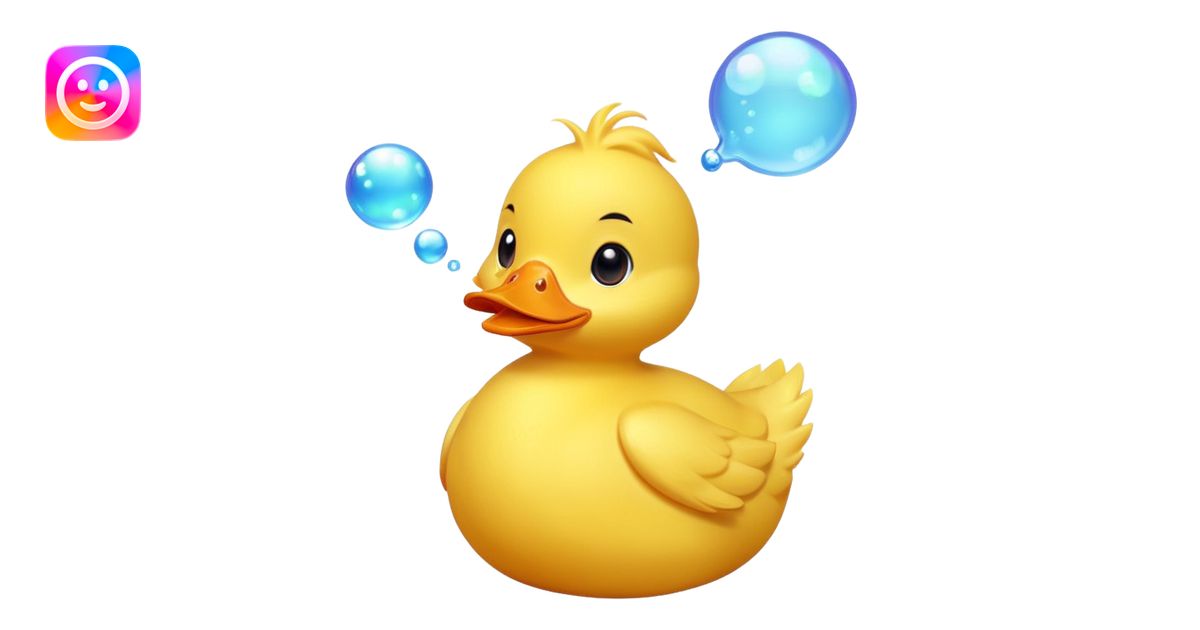 Duck casting bubble spell emoji | AI Emoji Generator