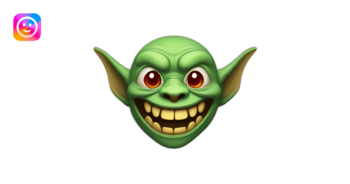 tengu goblin smile emoji | AI Emoji Generator