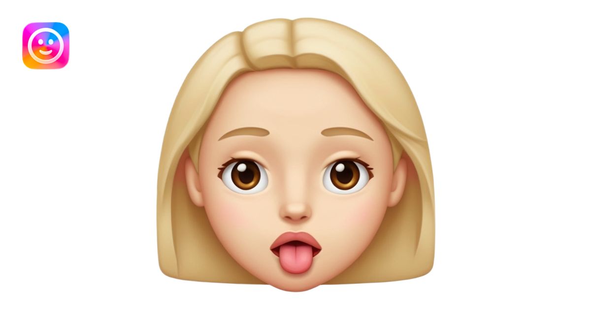 a blushing face with a tongue out and eyes crossed over emoji | AI ...