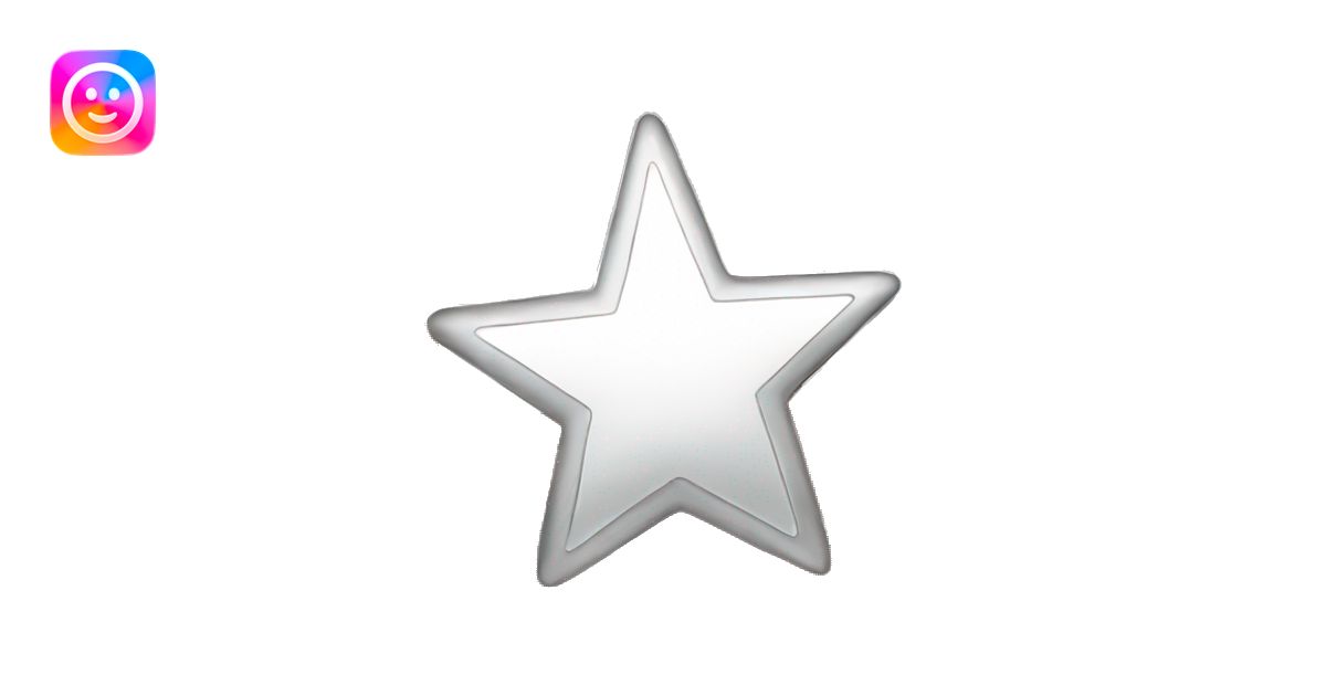 A star colored in silver representing 2nd prize winner emoji | AI Emoji ...