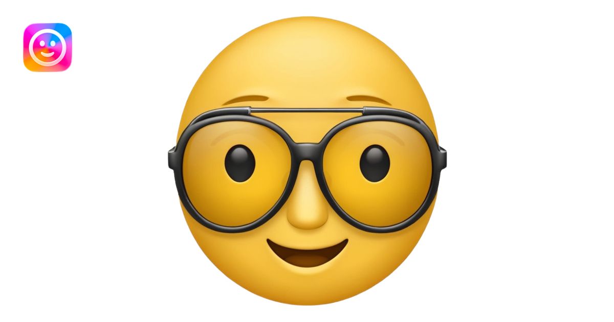 Blank emoji with upside down sunglasses emoji | AI Emoji Generator