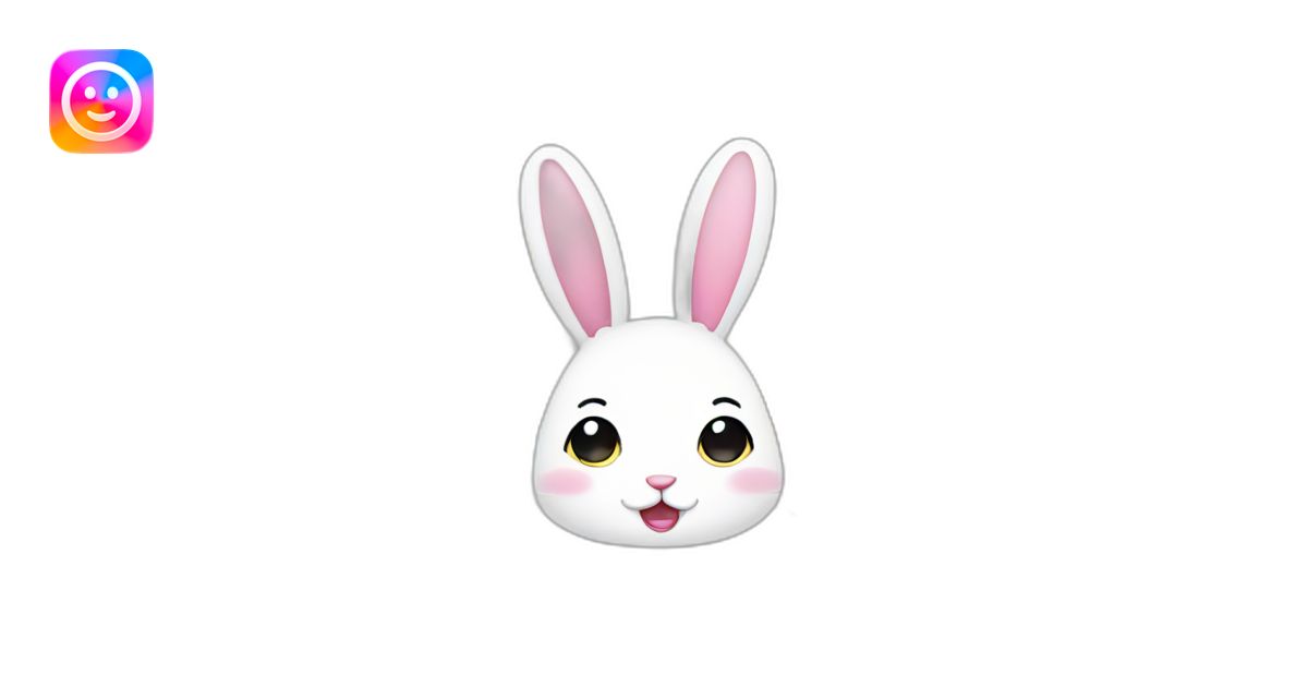 Bunny under a rainbow emoji | AI Emoji Generator