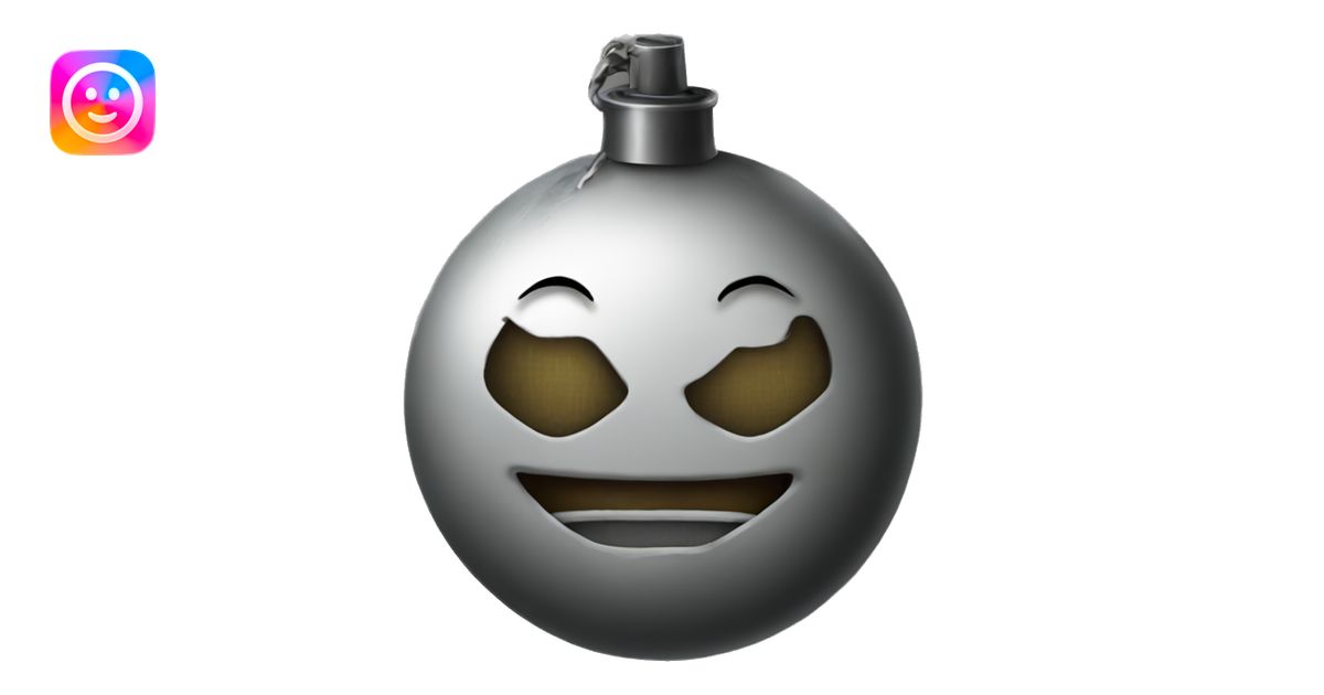 Old bomb smiley emoji | AI Emoji Generator