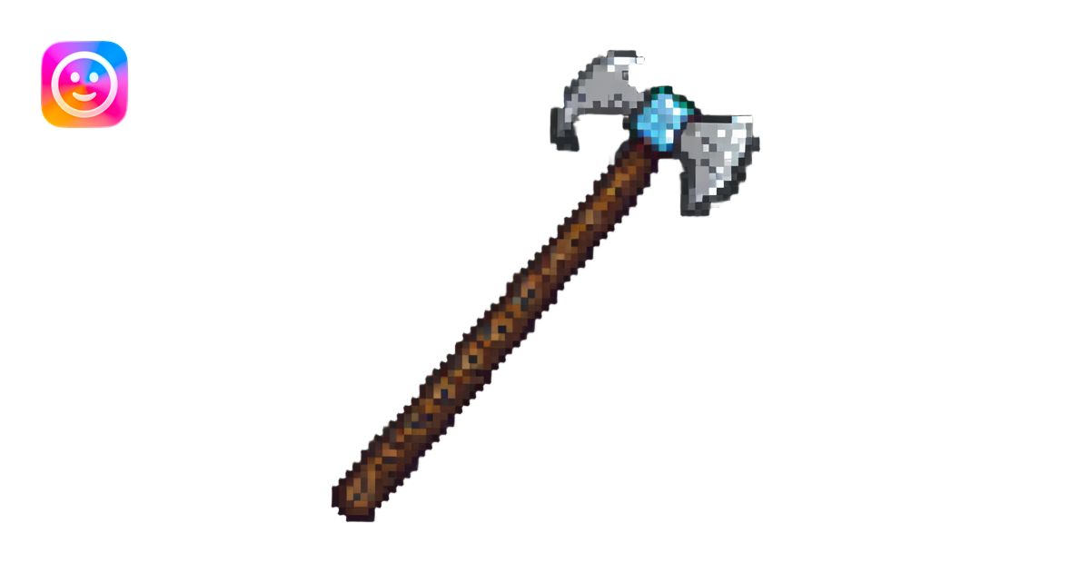stone pickaxe from Minecraft illustration | AI Emoji Generator
