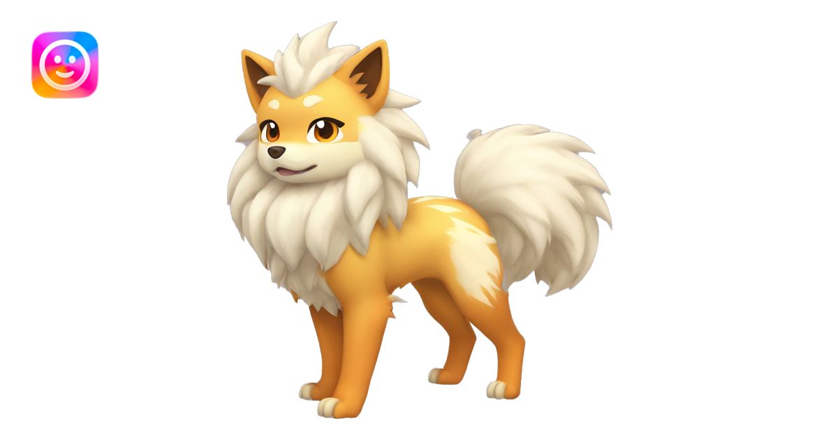 Colorful Shiny Kawaii Cute Arcanine—Vulpix-Ninetails-Shiba-Inu-Fakémon ...
