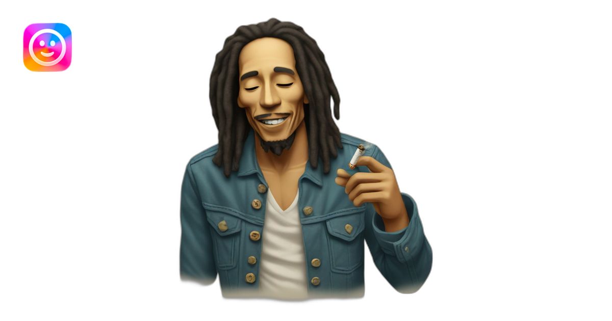 bob marley smoking doobie emoji | AI Emoji Generator
