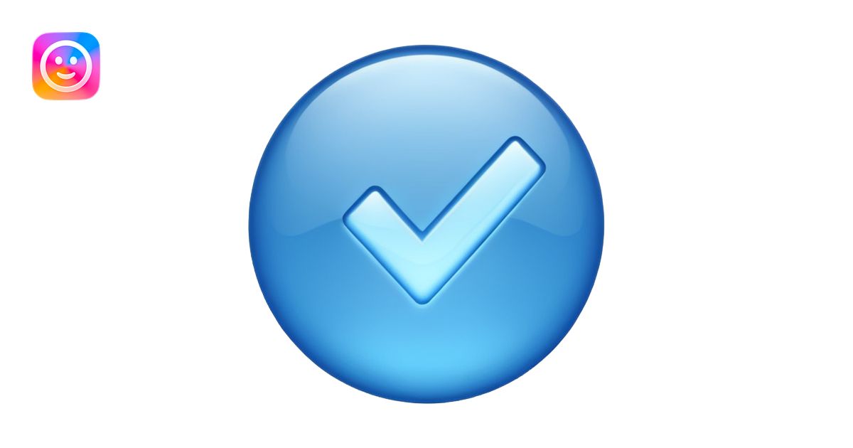 Blue tick verified badge emoji emoji | AI Emoji Generator