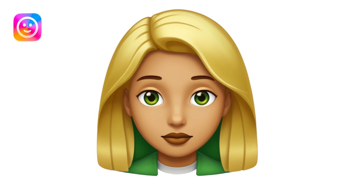 One in golden and green shadows emoji | AI Emoji Generator