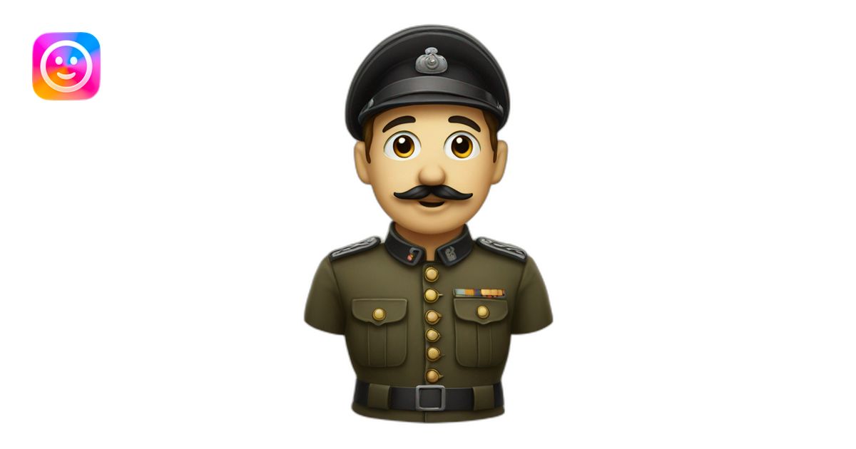 chaplin as german soldier emoji | AI Emoji Generator