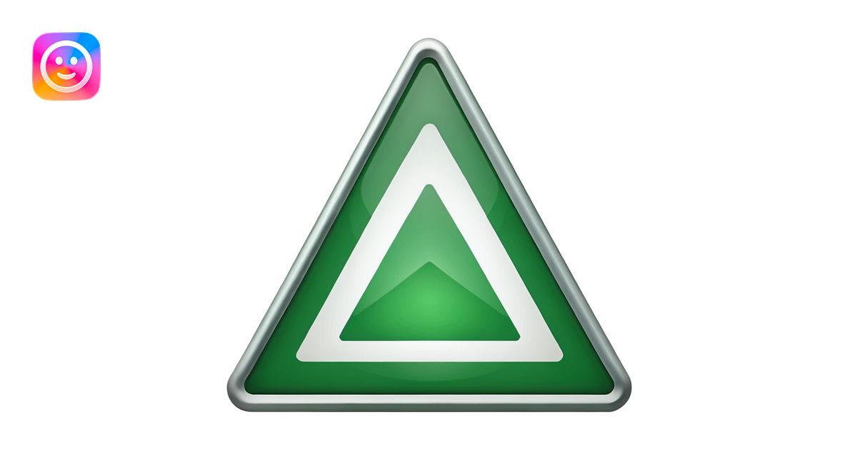 danger green triangle sign emoji | AI Emoji Generator