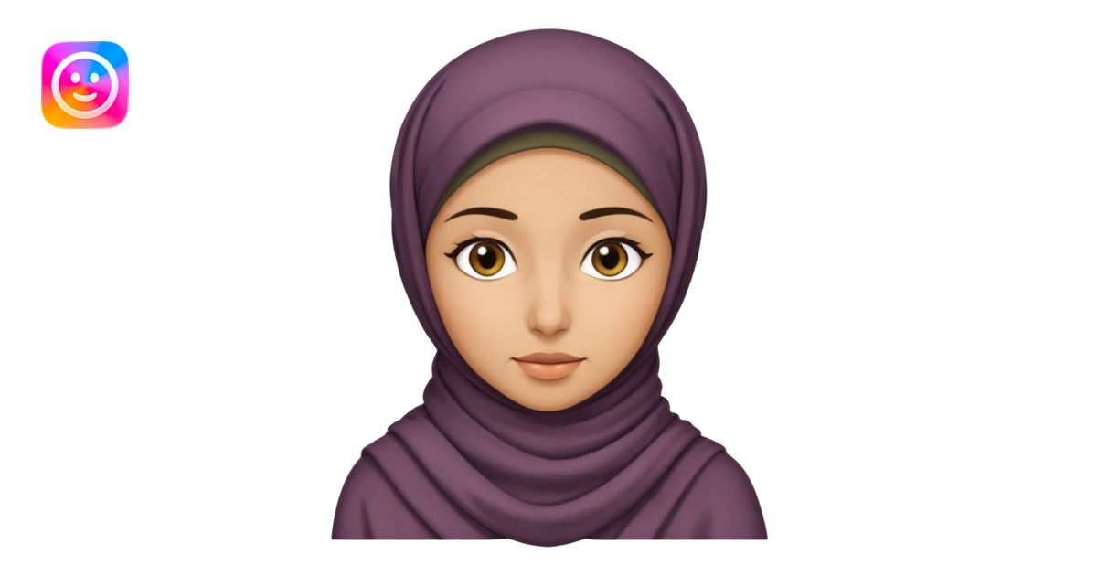 Middle eastern girl with dark brown hair emoji | AI Emoji Generator