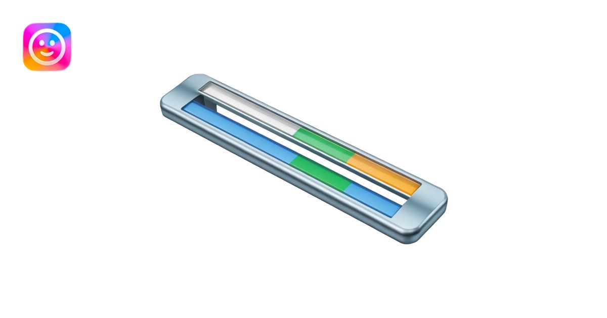 a straight bar with a meter that has different colors on it emoji | AI ...