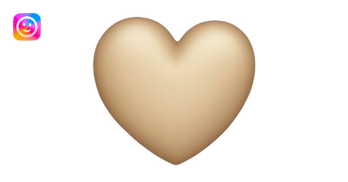 beige color heart emoji | AI Emoji Generator