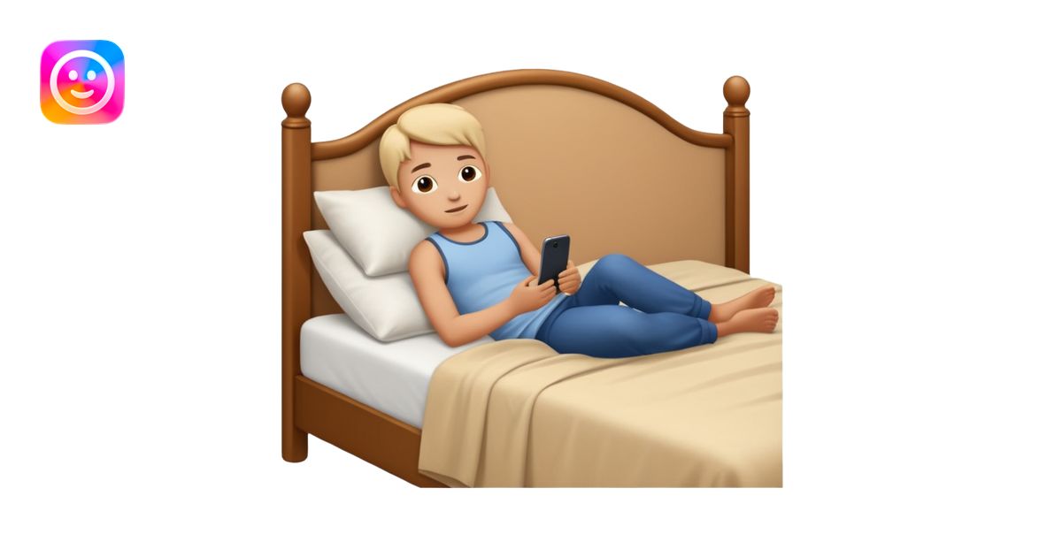 relaxing on bed emoji | AI Emoji Generator