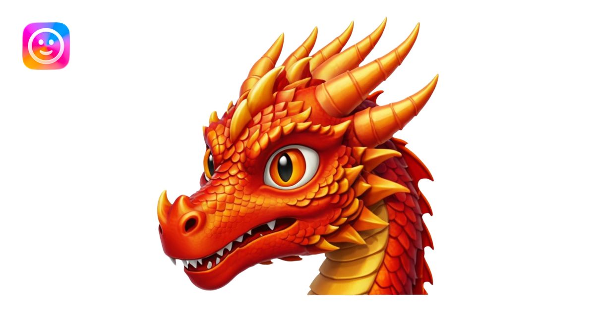 red dragon with fire emoji | AI Emoji Generator