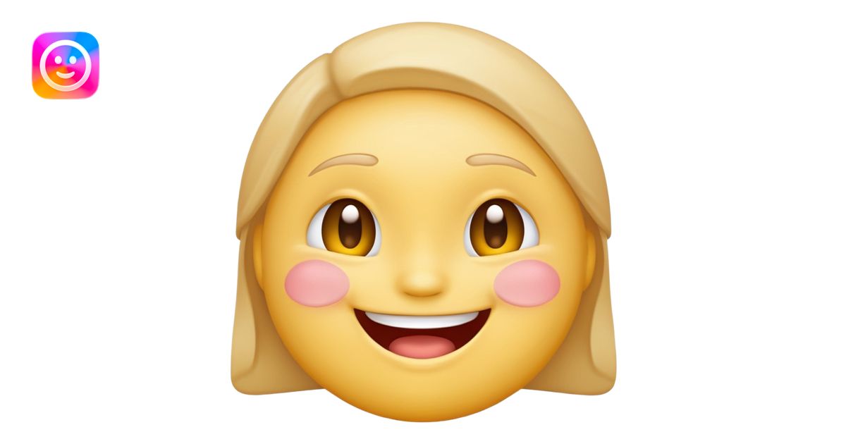 grinning face emoji, wide smile, blushing cheeks emoji | AI Emoji Generator