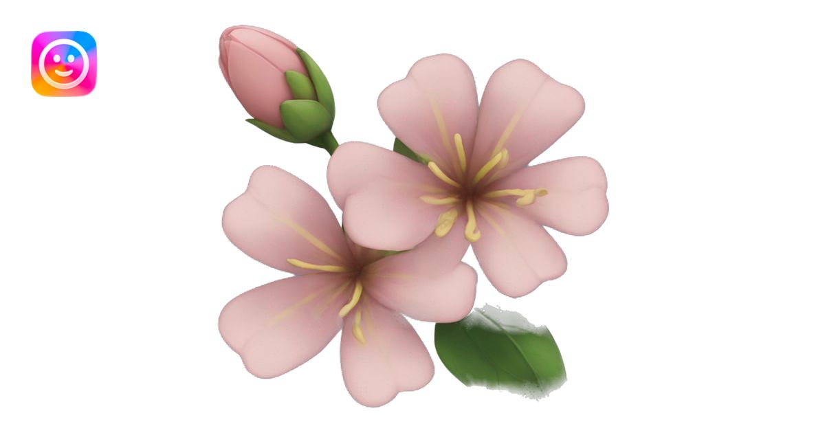 Flor azul emoji | AI Emoji Generator