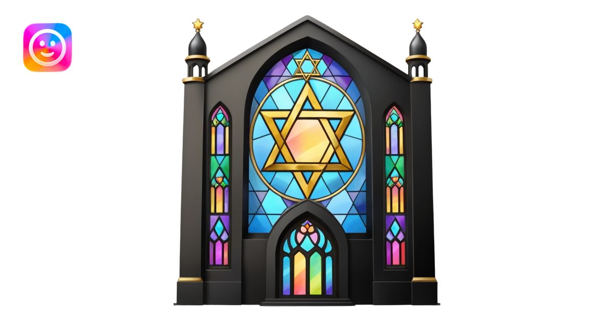 jewish synagogue temple in dark goth aesthetic style with black ...
