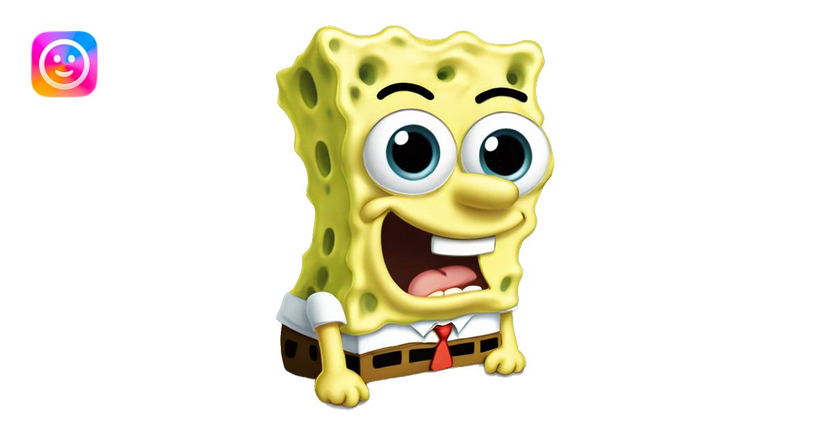 SpongeBob being shy emoji | AI Emoji Generator