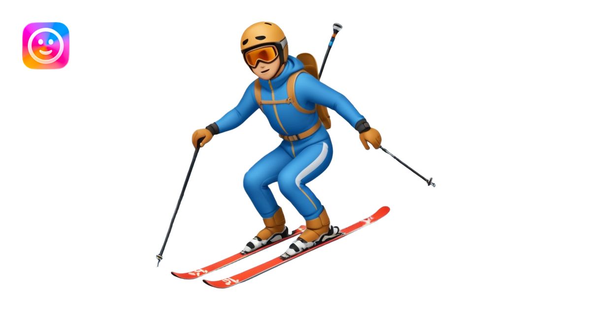 man skiing on aspen mountain emoji | AI Emoji Generator