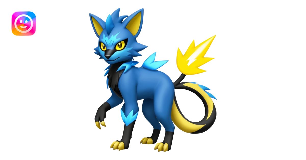 Zeraora-Luxray-Fakémon-hybrid-creature (full body) emoji | AI Emoji ...