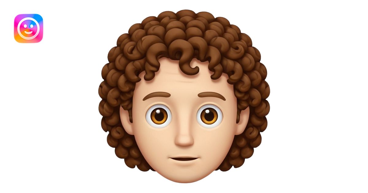 White guy with brown curls emoji | AI Emoji Generator