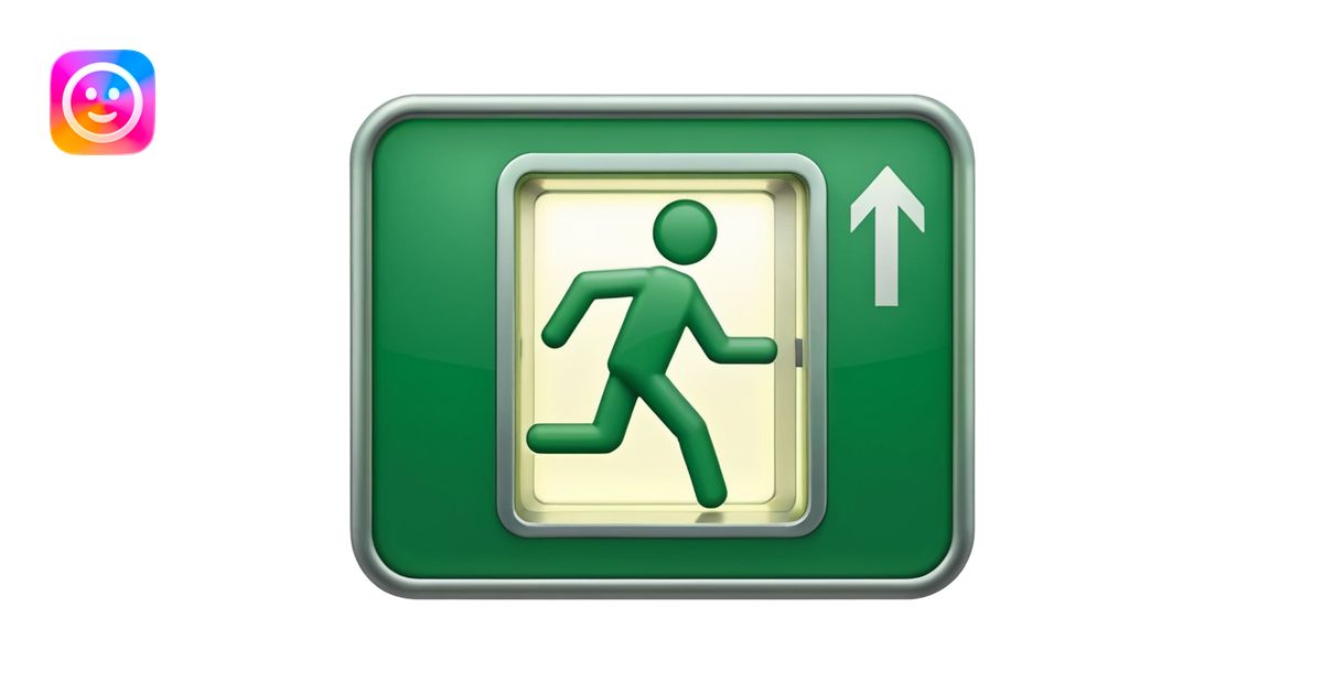 emergency exit , but only the icon inside it emoji | AI Emoji Generator