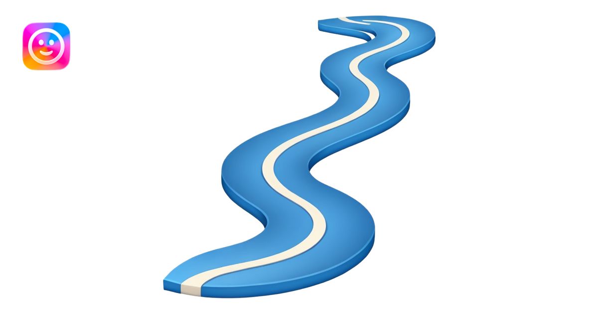 Clean roadmap icon emoji with curved path and milestones, modern ...