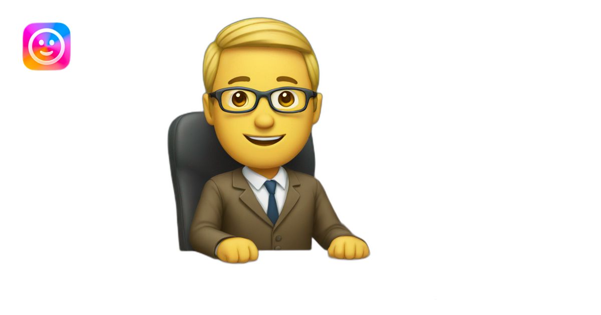 teacher sitting in his chair emoji | AI Emoji Generator