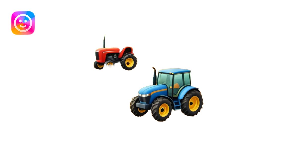 farm with barn, tractor, and crops emoji | AI Emoji Generator