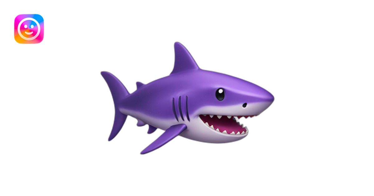 purple shark face emoji | AI Emoji Generator
