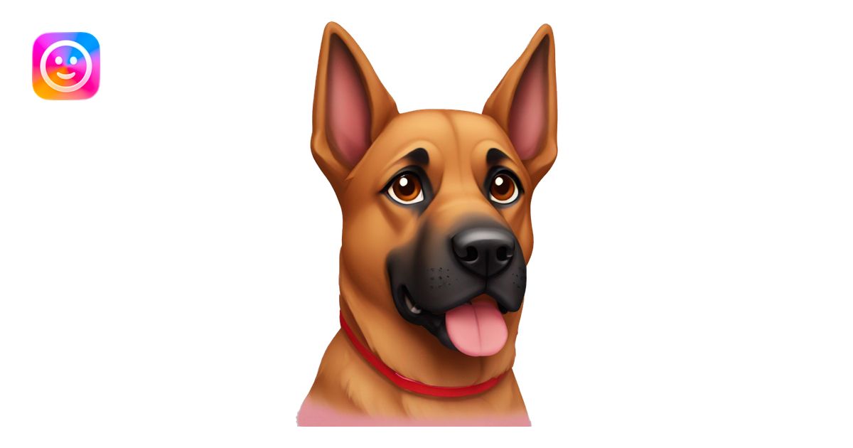German Shepard red boxer emoji | AI Emoji Generator