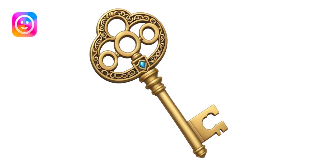 iOS style emoji, minimal ancient key, dark fantasy emoji | AI Emoji ...